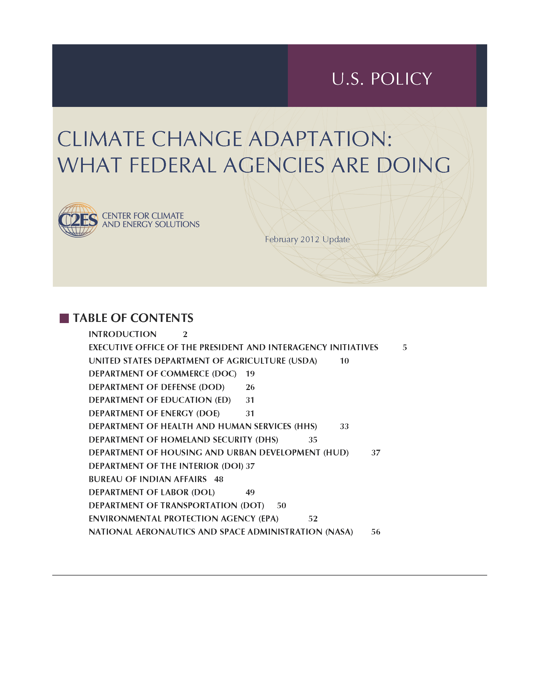 Climate Change Adaptation: What Federal Agencies are Doing - Center for ...