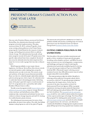 President Obama's Climate Action Plan: One Year Later - Center for ...