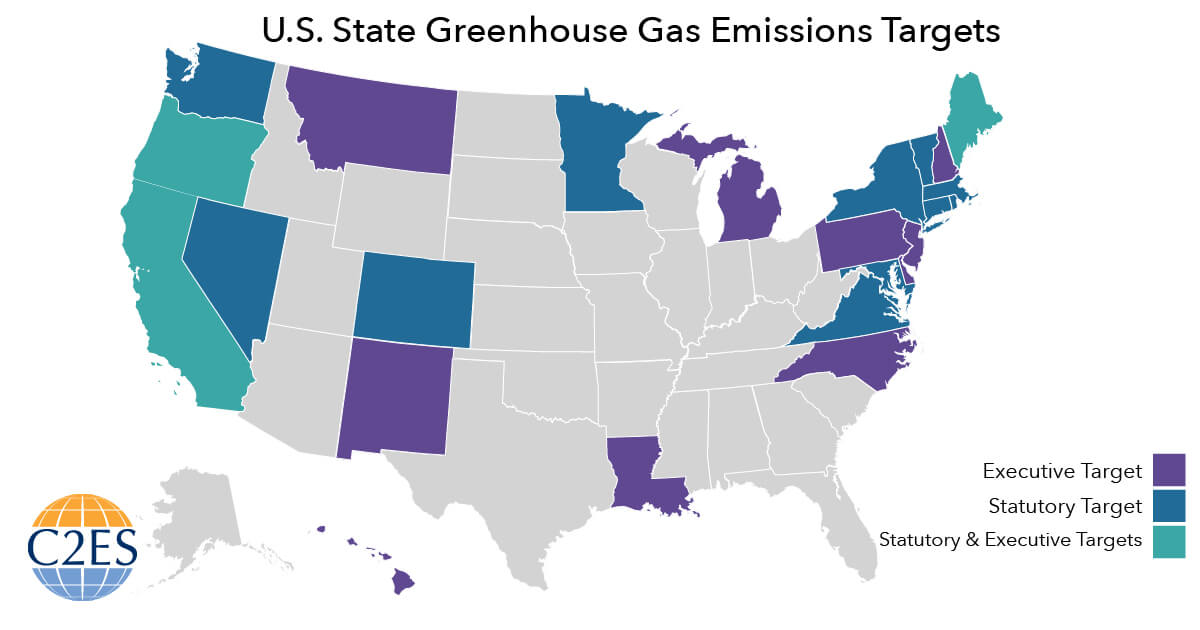 U.S. State Greenhouse Gas Emissions Targets | Center for Climate and ...