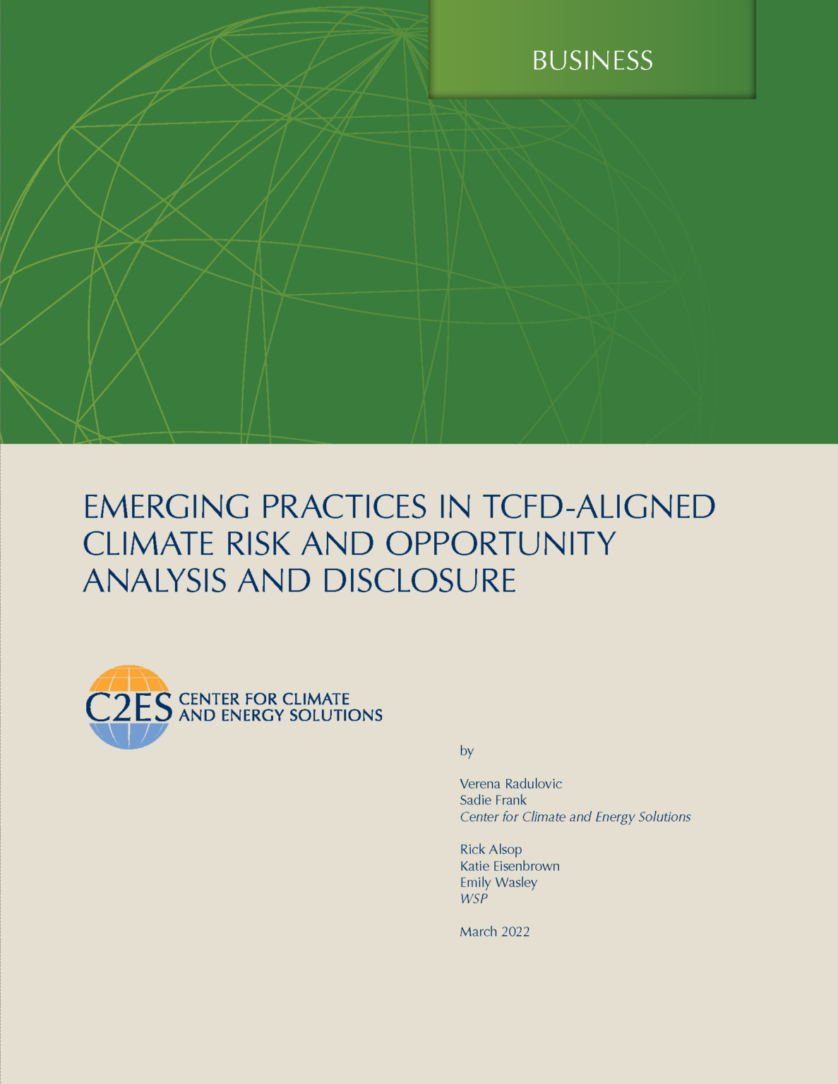 Foresight is 20/20: Reporting Climate-Related Risks and Opportunities ...