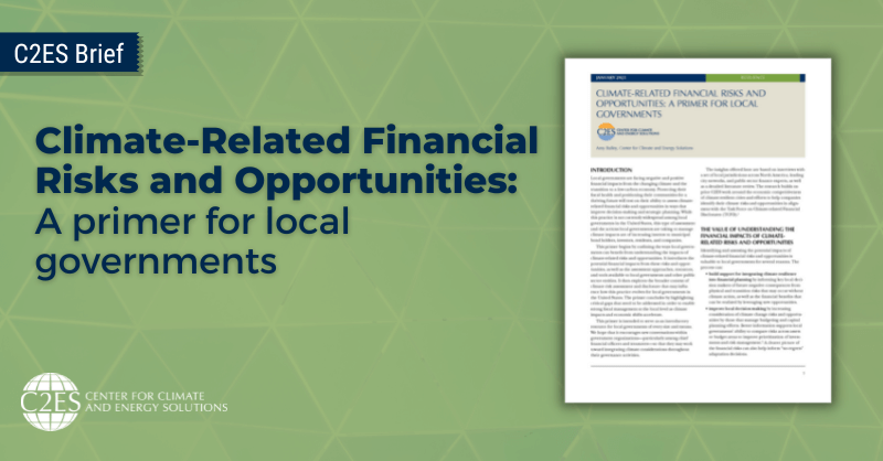 Climate-related Financial Risks and Opportunities: A Primer for Local ...