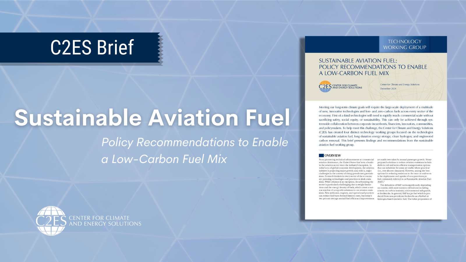 Sustainable Aviation Fuel: Policy Recommendations to Enable a Low ...